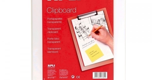 Clipboard simplu Apli, A4, plastic, transparent